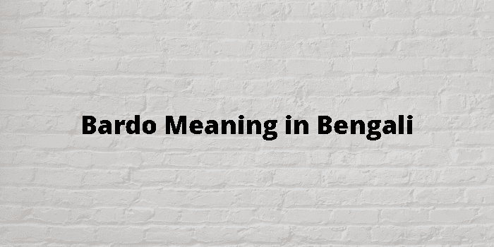Bardo Meaning In Bengali - বাংলা অর্থ