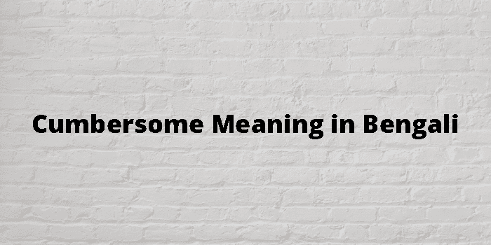 Cumbersome Meaning In Bengali - বাংলা অর্থ