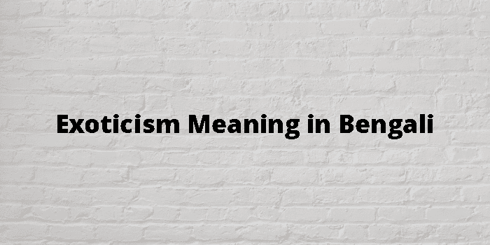 Exoticism Meaning In Bengali - বাংলা অর্থ