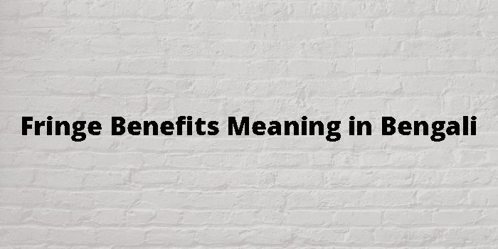 Fringe Benefits Meaning In Bengali - বাংলা অর্থ