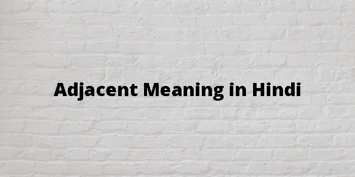 Adjacent Meaning In Hindi - हिंदी अर्थ