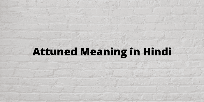Attuned Meaning In Hindi - हिंदी अर्थ