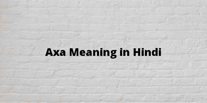 Axa Meaning In Hindi - हिंदी अर्थ