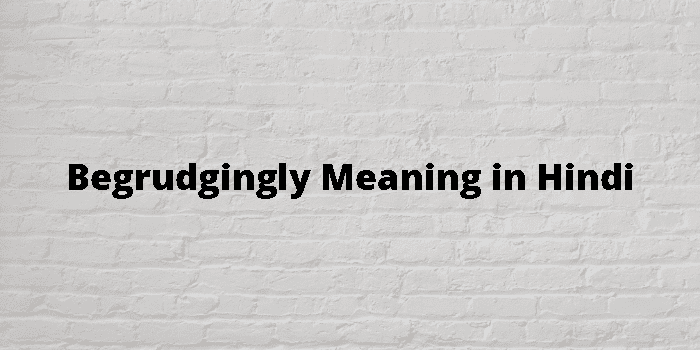 Begrudgingly Meaning In Hindi - हिंदी अर्थ