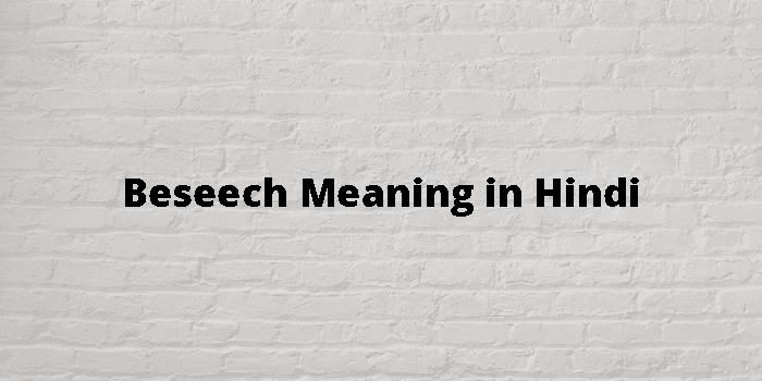 Beseech Meaning In Hindi - हिंदी अर्थ