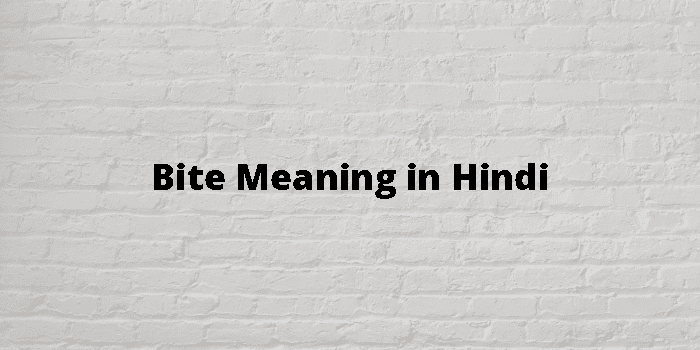 Bite Meaning In Hindi - हिंदी अर्थ