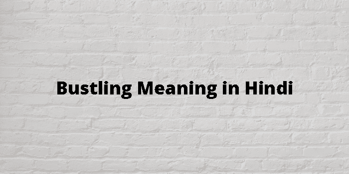 Bustling Meaning In Hindi - हिंदी अर्थ