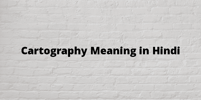 Cartography Meaning In Hindi - हिंदी अर्थ