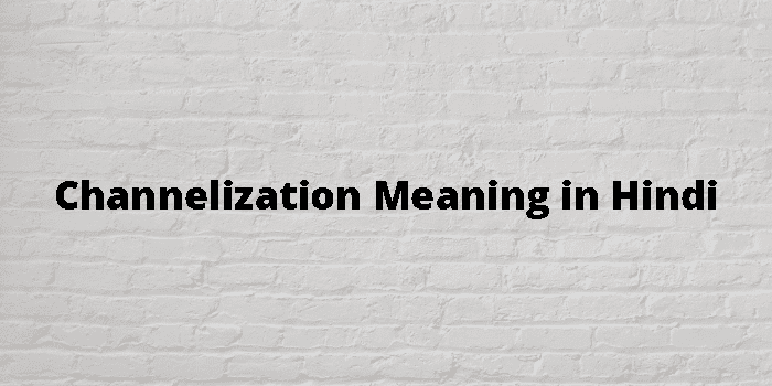 Channelization Meaning In Hindi - हिंदी अर्थ