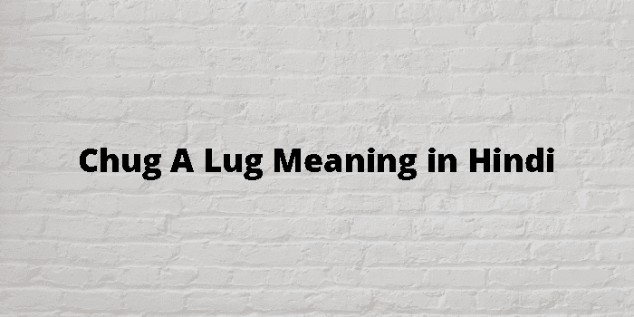 Chug A Lug Meaning In Hindi - हिंदी अर्थ