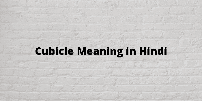 Cubicle Meaning In Hindi - हिंदी अर्थ