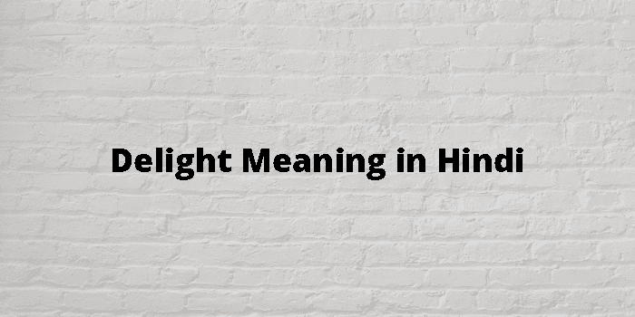 Delight Meaning In Hindi - हिंदी अर्थ