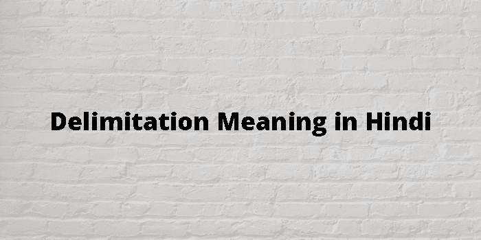 Delimitation Meaning In Hindi - हिंदी अर्थ