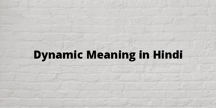 Dynamic Meaning In Hindi - हिंदी अर्थ