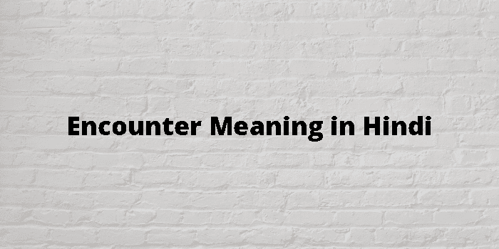 Encounter Meaning In Hindi - हिंदी अर्थ