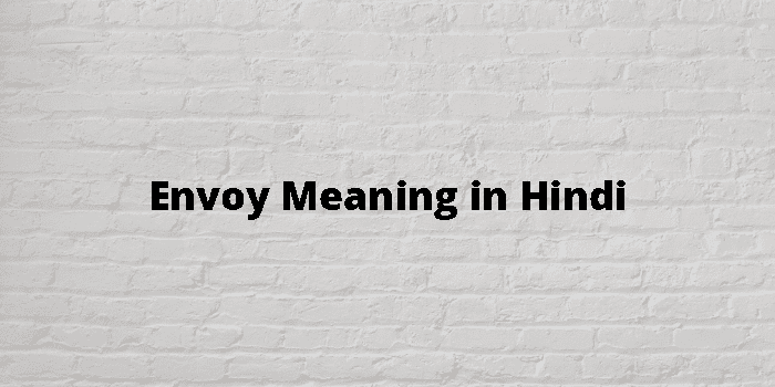 Envoy Meaning In Hindi - हिंदी अर्थ