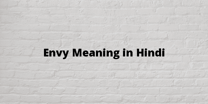 Envy Meaning In Hindi - हिंदी अर्थ
