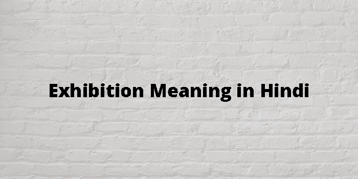 Exhibition Meaning In Hindi - हिंदी अर्थ