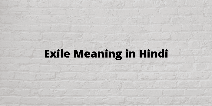 Exile Meaning In Hindi - हिंदी अर्थ