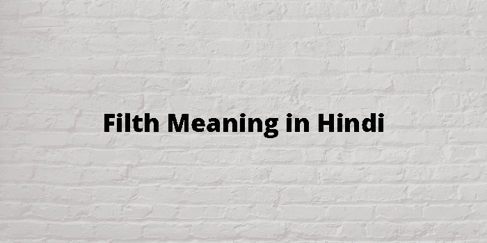 Filth Meaning In Hindi - हिंदी अर्थ