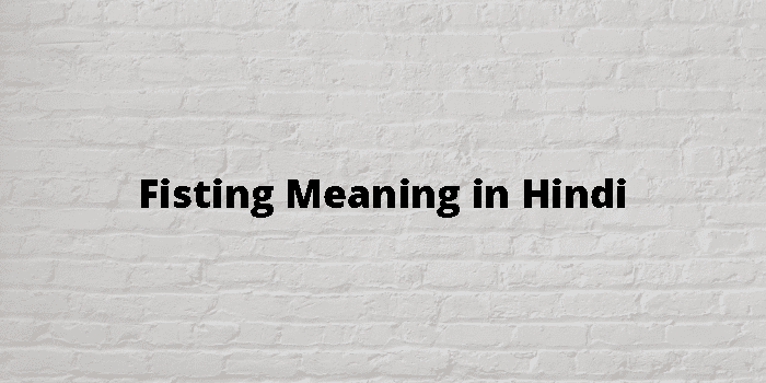 Fisting Meaning In Hindi हिंदी अर्थ