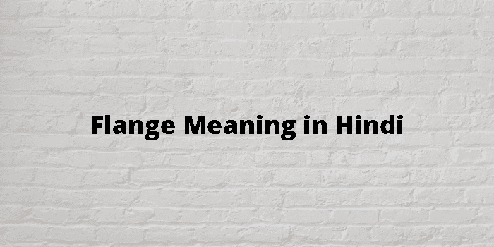 Flange Meaning In Hindi - हिंदी अर्थ