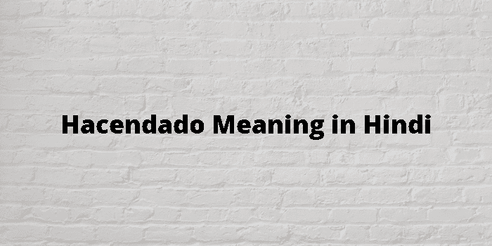 Hacendado Meaning In Hindi - हिंदी अर्थ
