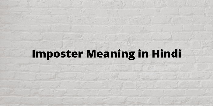 Imposter Meaning In Hindi - हिंदी अर्थ