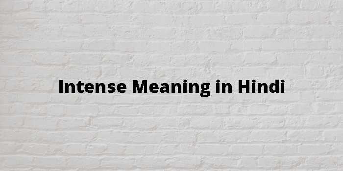 Intense Meaning In Hindi - हिंदी अर्थ