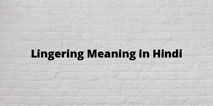 Lingering Meaning In Hindi - हिंदी अर्थ