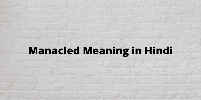Manacled Meaning In Hindi - हिंदी अर्थ