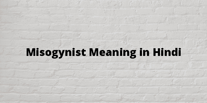 Misogynist Meaning In Hindi - हिंदी अर्थ