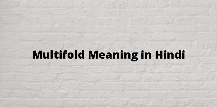 Multifold Meaning In Hindi - हिंदी अर्थ