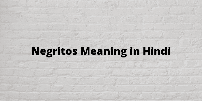 Negritos Meaning In Hindi - हिंदी अर्थ