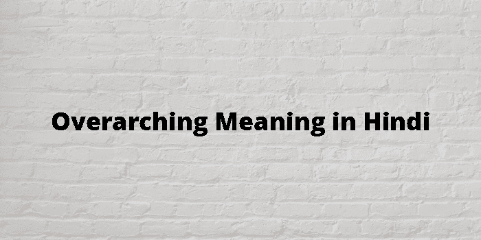 Overarching Meaning In Hindi - हिंदी अर्थ