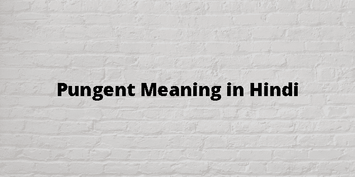 Pungent Meaning In Hindi - हिंदी अर्थ