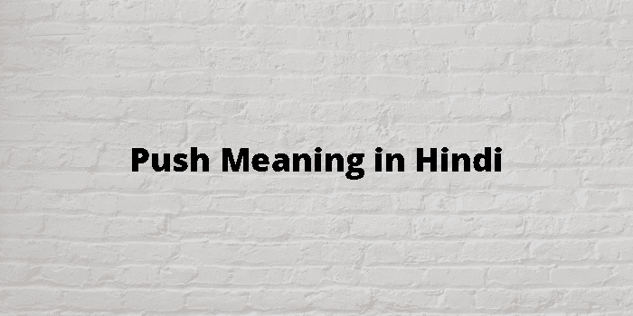 Push Meaning In Hindi - हिंदी अर्थ