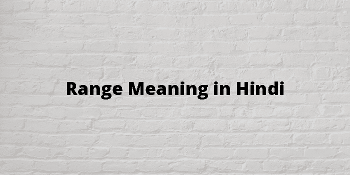 Range Meaning In Hindi - हिंदी अर्थ