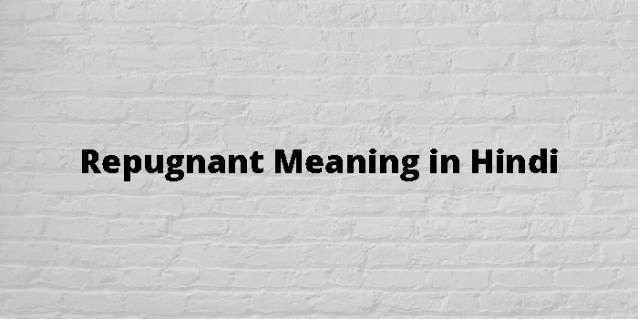 Repugnant Meaning In Hindi - हिंदी अर्थ