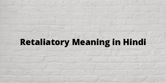 Retaliatory Meaning In Hindi - हिंदी अर्थ
