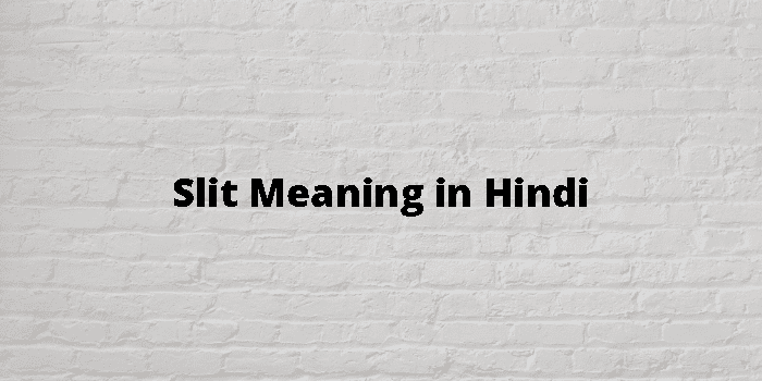 Slit Meaning In Hindi - हिंदी अर्थ
