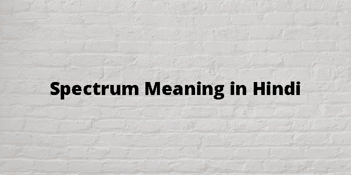Spectrum Meaning In Hindi - हिंदी अर्थ