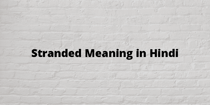 Stranded Meaning In Hindi - हिंदी अर्थ