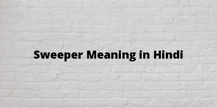 Sweeper Meaning In Hindi - हिंदी अर्थ
