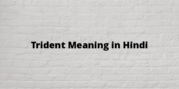 Trident Meaning In Hindi - हिंदी अर्थ