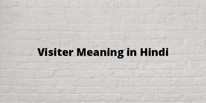 Visiter Meaning In Hindi - हिंदी अर्थ