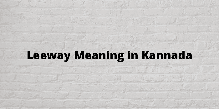 Leeway Meaning In Kannada - ಕನ್ನಡ ಅರ್ಥ