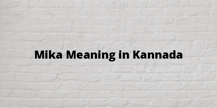 Mika Meaning In Kannada - ಕನ್ನಡ ಅರ್ಥ