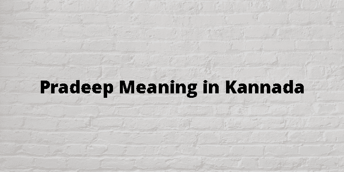 Pradeep Meaning In Kannada - ಕನ್ನಡ ಅರ್ಥ