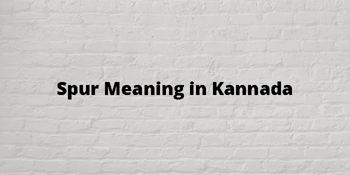 Spur Meaning In Kannada - ಕನ್ನಡ ಅರ್ಥ